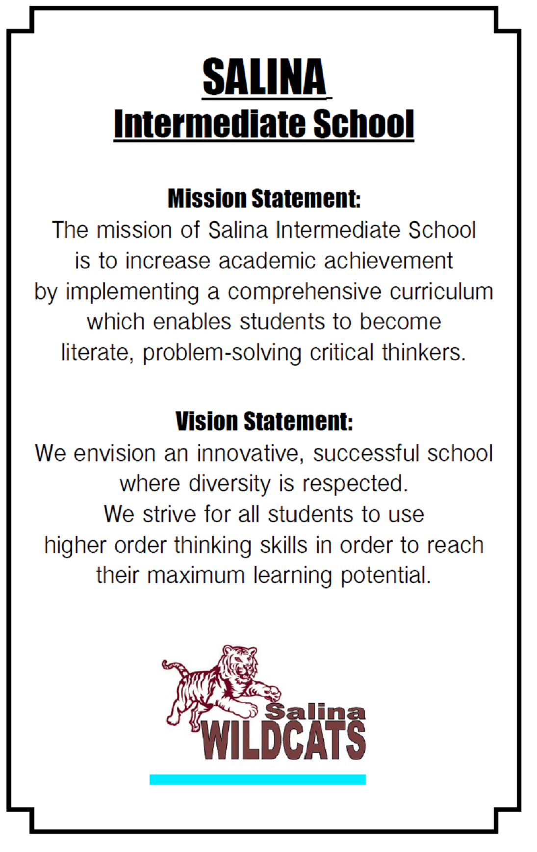 Principal Lawera Mission Vision Statement