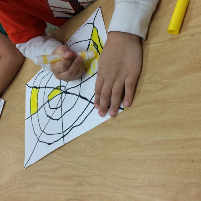 Kindergarten Mondrian Spider Webs – Art With Ms. Bruce