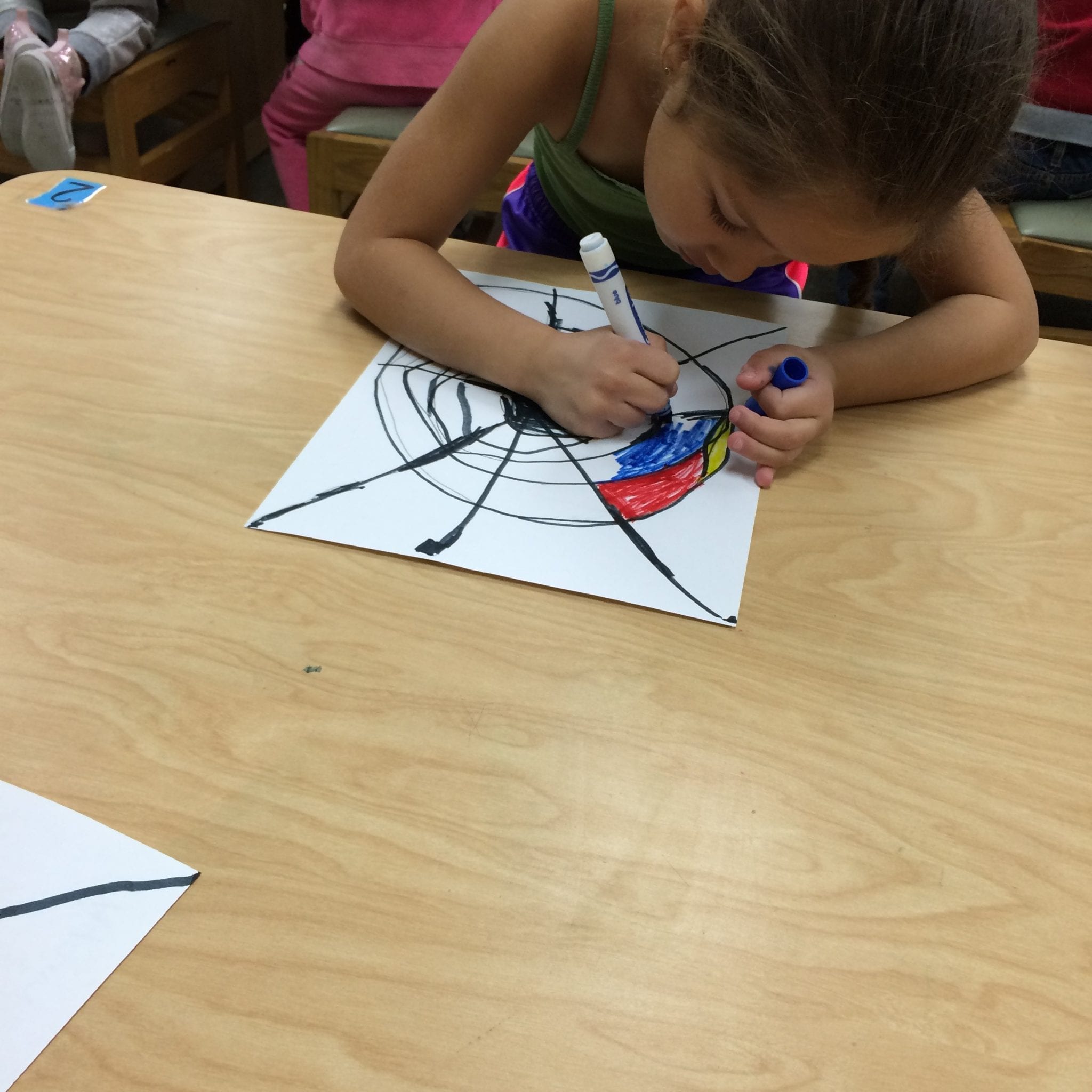 Kindergarten Mondrian Spider Webs – Art With Ms. Bruce