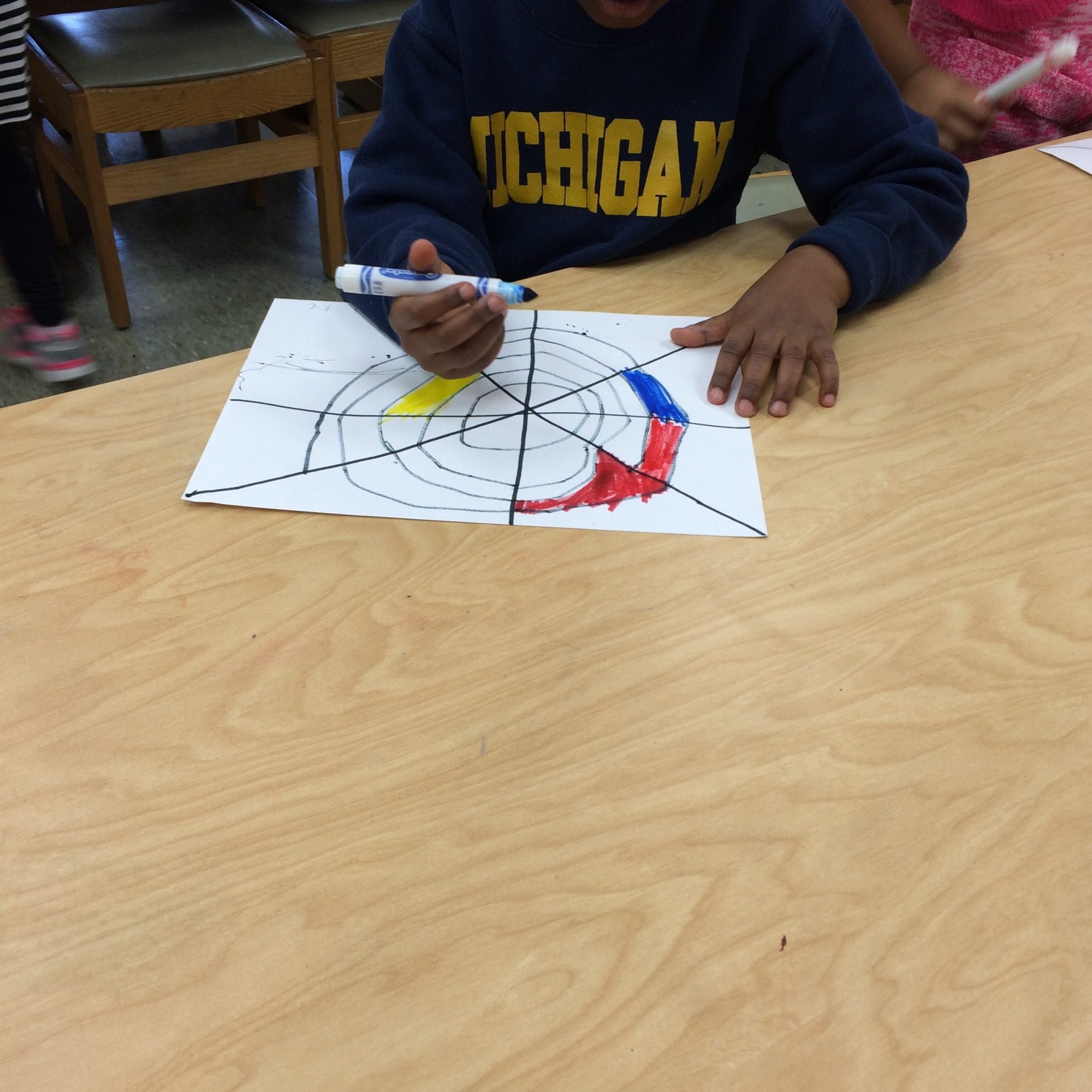Kindergarten Mondrian Spider Webs – Art With Ms. Bruce