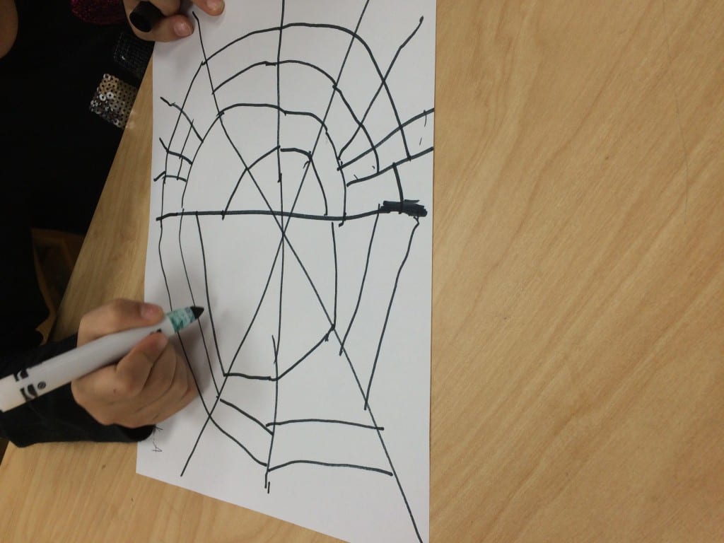Kindergarten Mondrian Spider Webs – Art With Ms. Bruce