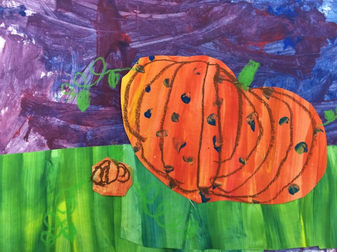 First Grade Secondary Color Pumpkin Collage – Art With Ms. Bruce