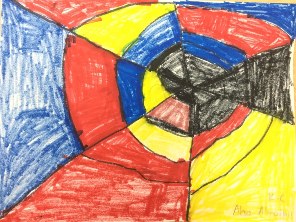 Kindergarten Mondrian Spider Webs – Art With Ms. Bruce