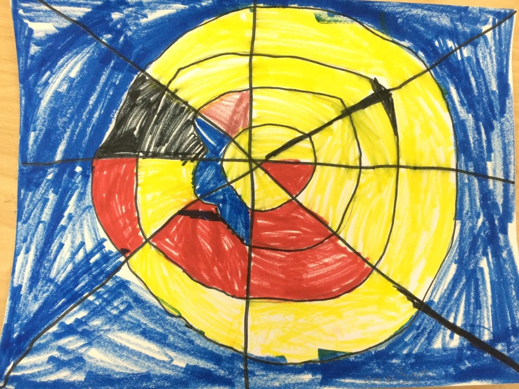 Kindergarten Mondrian Spider Webs – Art With Ms. Bruce