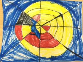 Kindergarten Mondrian Spider Webs – Art With Ms. Bruce