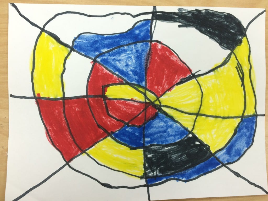 Kindergarten Mondrian Spider Webs – Art With Ms. Bruce