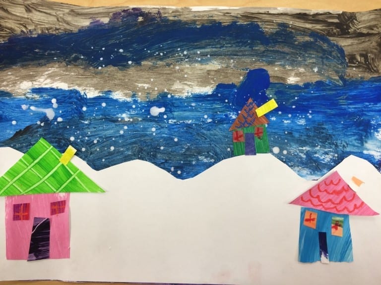 Kindergarten Winter Collage – Art With Ms. Bruce