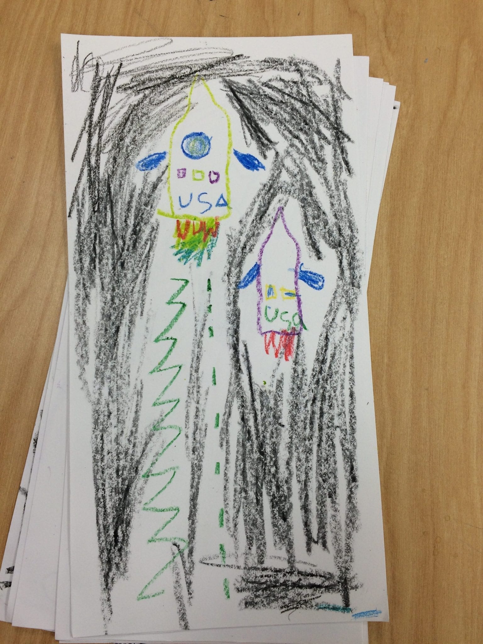 First grade Rocketships – Art With Ms. Bruce