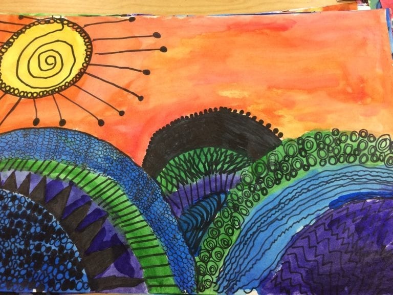 Fourth Grade Zentangle Landscapes – Art With Ms. Bruce
