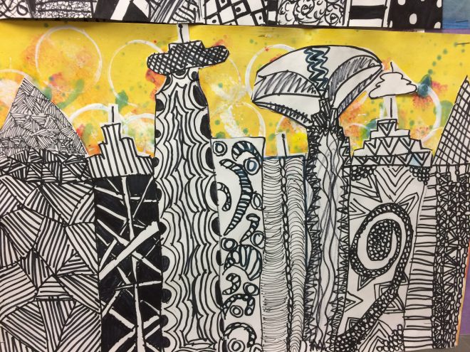 Fifth Grade Zentangle City-Scapes – Art With Ms. Bruce