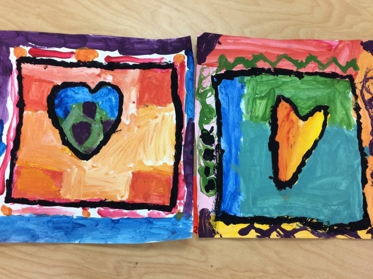 Third Grade Peter Max Hearts – Art With Ms. Bruce