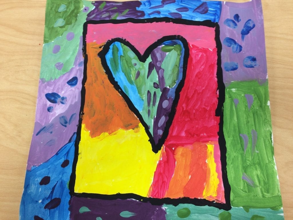 Third Grade Peter Max Hearts – Art With Ms. Bruce