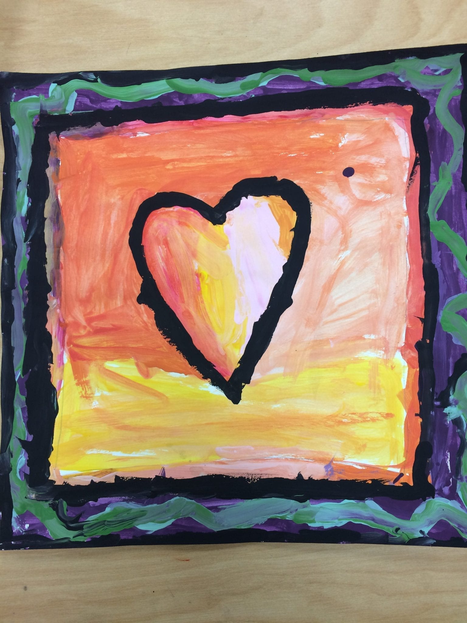 Third Grade Peter Max Hearts – Art With Ms. Bruce