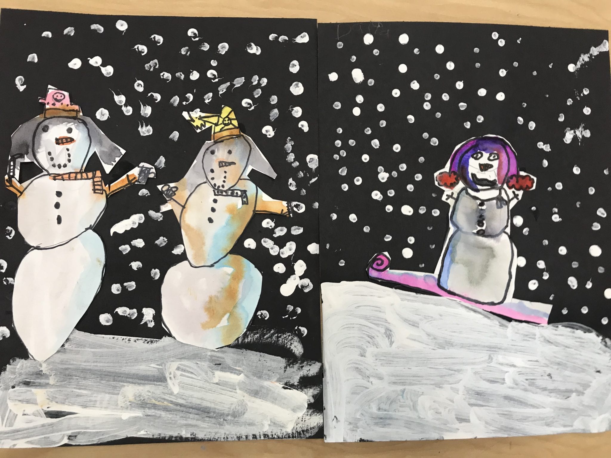 First Grade SnowPeople – Art With Ms. Bruce