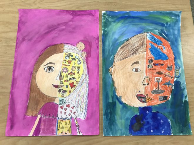 Fifth Grade 2-Face Self Portraits – Art With Ms. Bruce