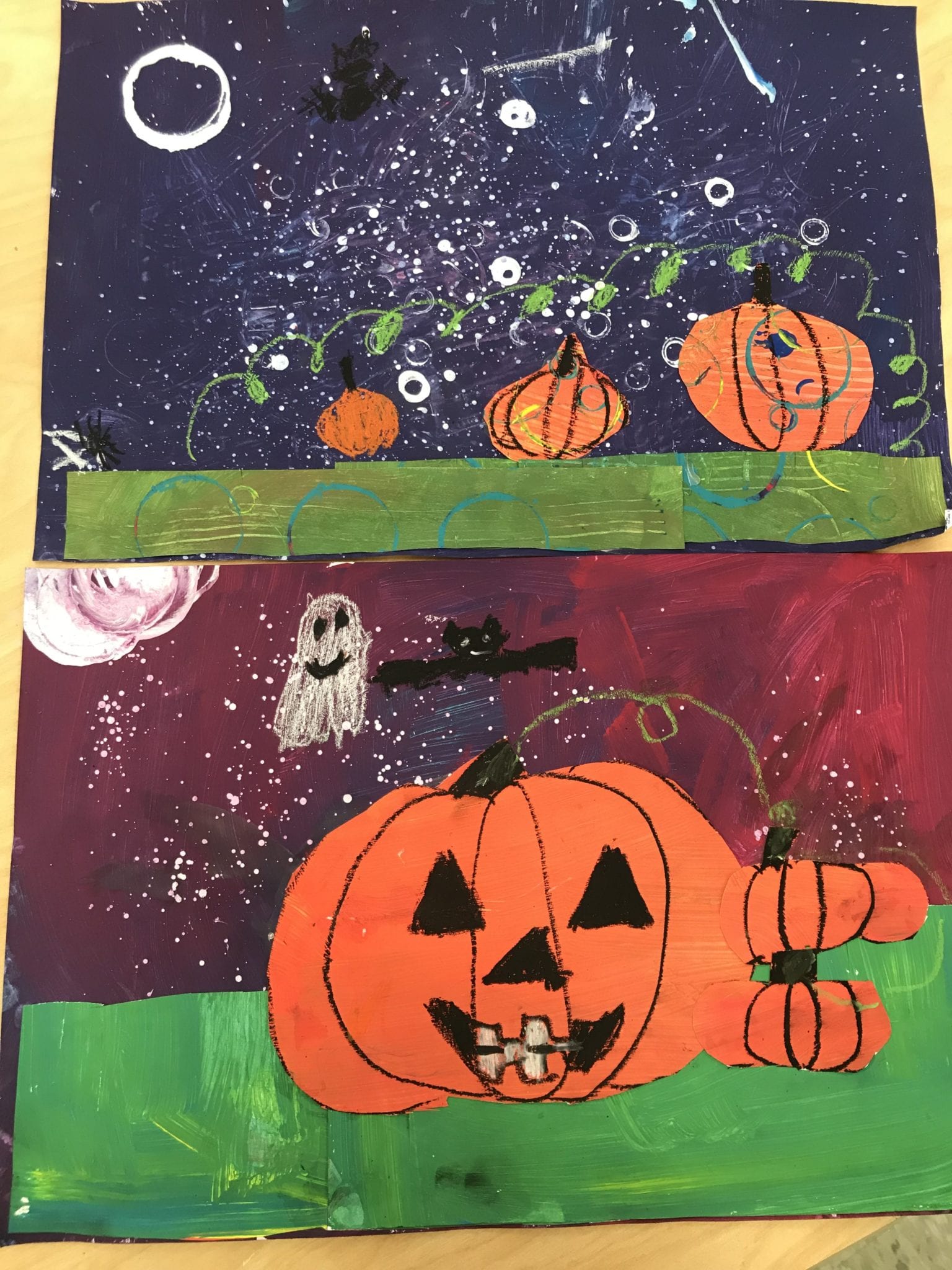 First Grade Secondary Color Pumpkin Collages – Art With Ms. Bruce