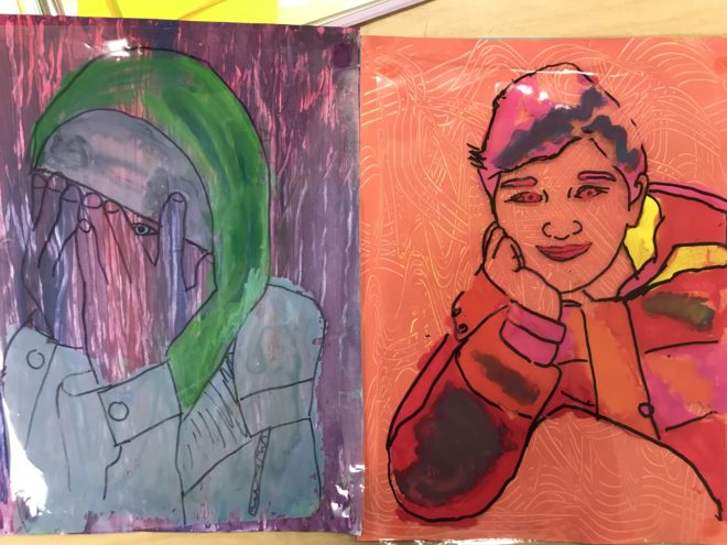 Fifth Grade Symbolically-Colored Self-Portraits – Art With Ms. Bruce