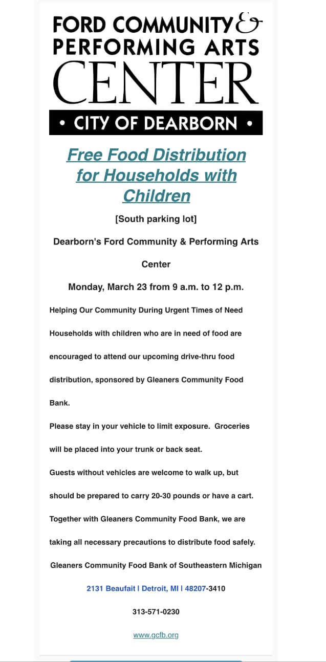 Food distribution – Mrs. Beydoun 4th Grade