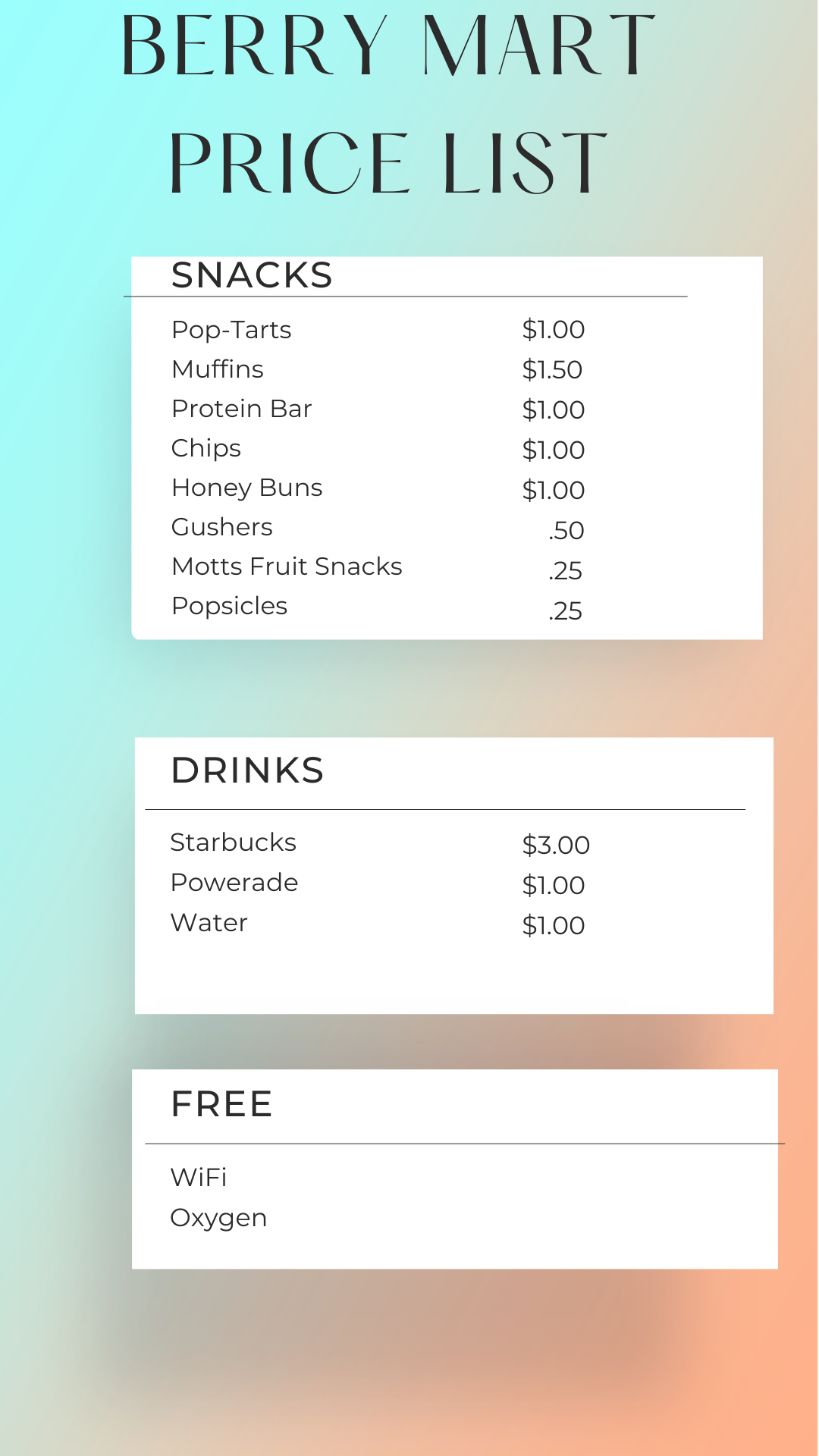 Berry Mart – DECA Michael Berry Career Center