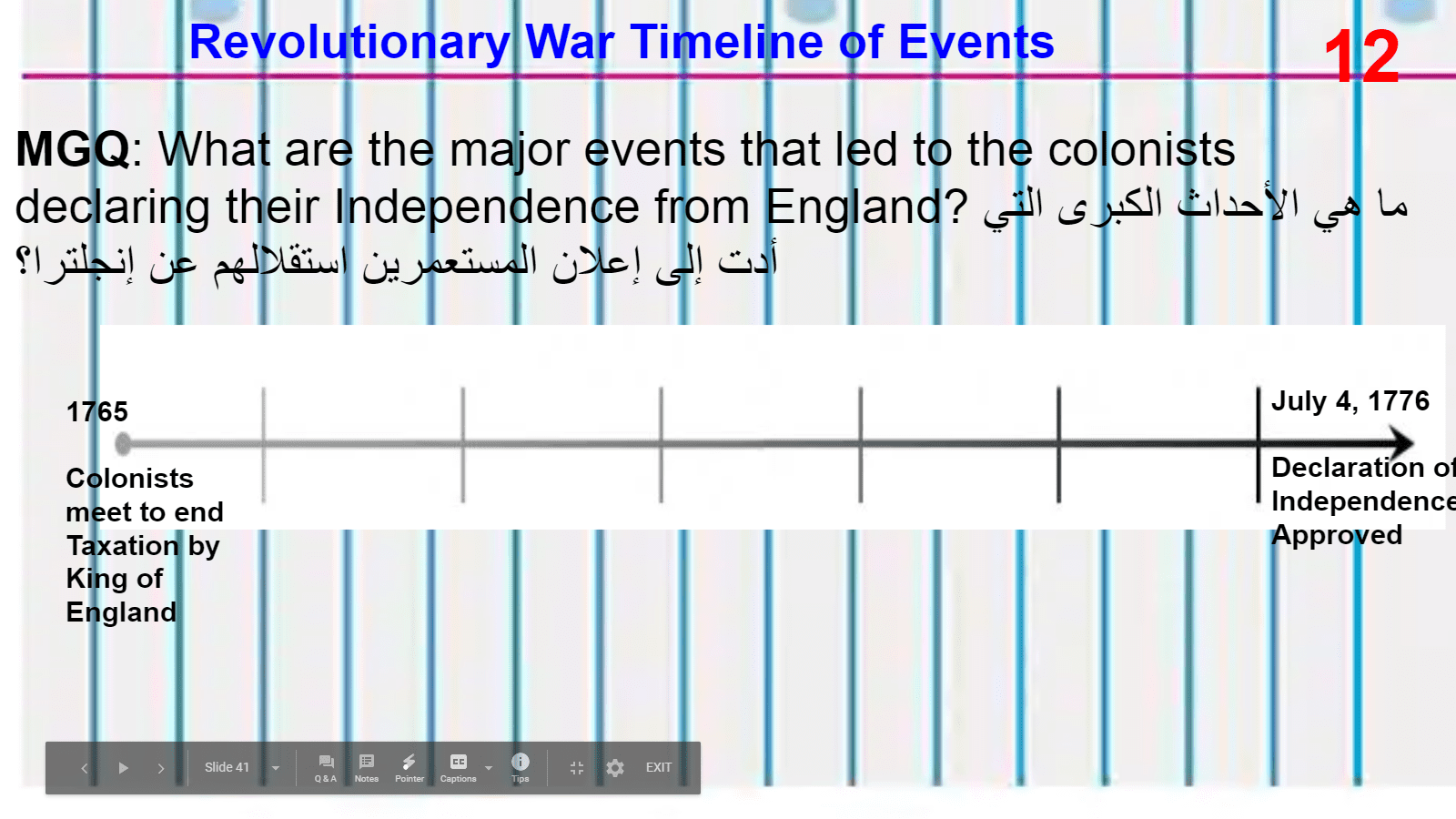 12. Revolutionary War Timeline – Ms. Saghir's U.S. Government Class