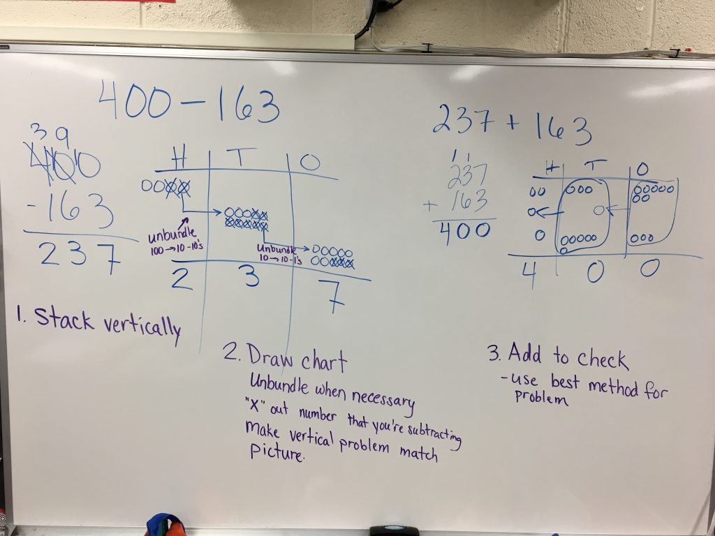 Subtraction with Vertical Form and Chips and Place Value Chart – Mrs ...