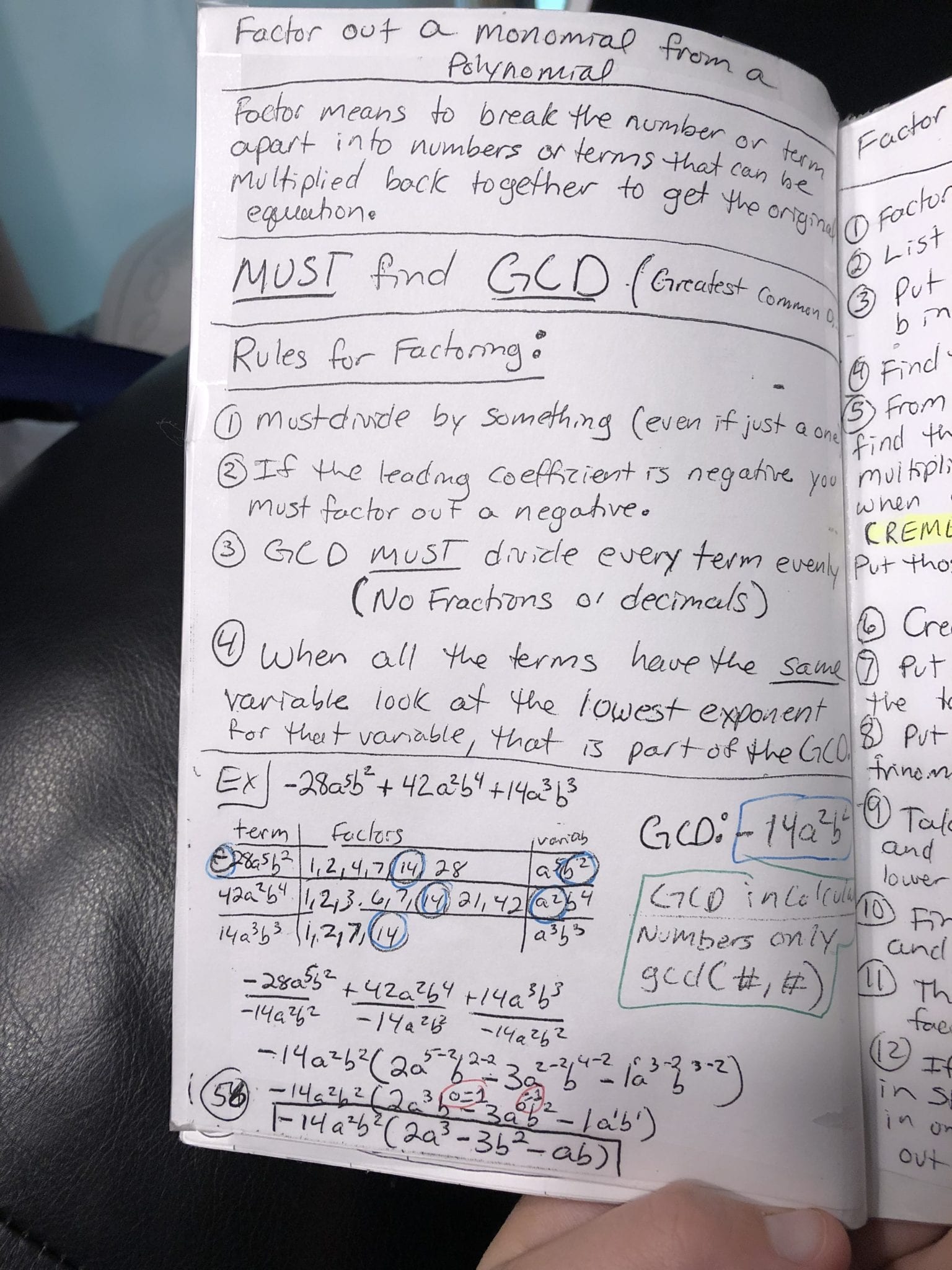 Math Rule & Reminder Book | Ms. Johnson