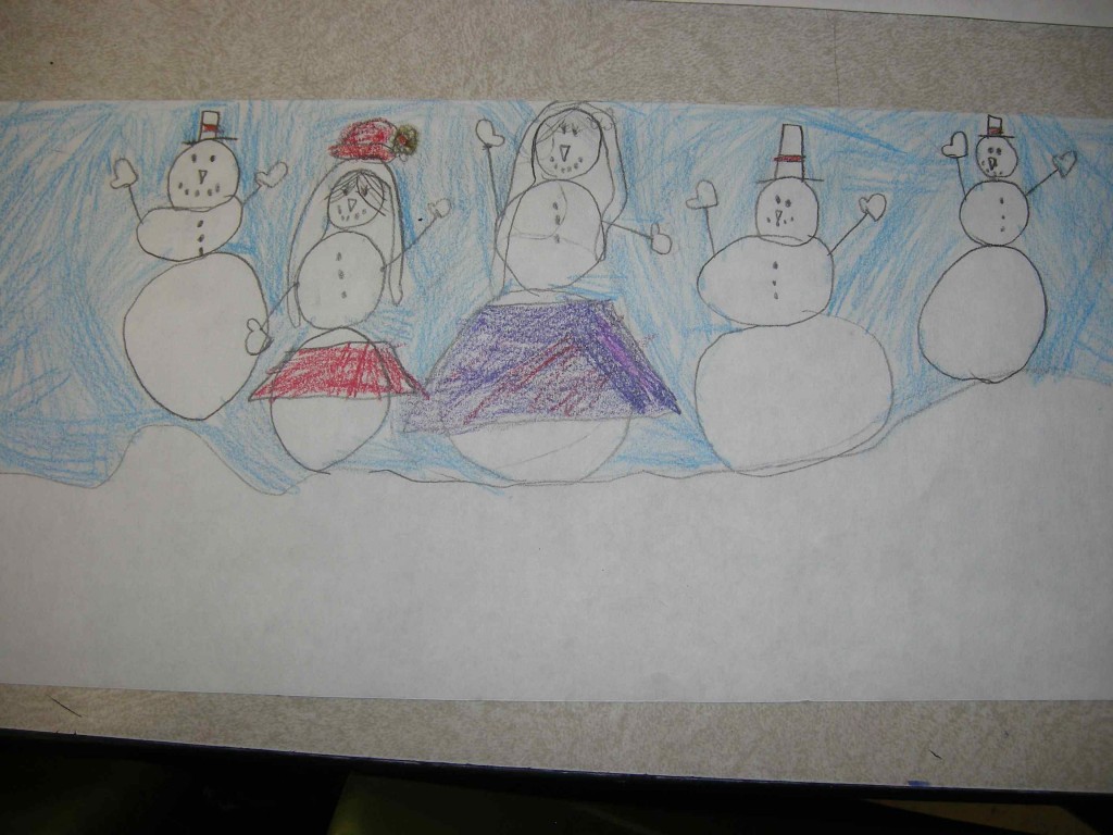 1st grade Snow Families! | Maples Elementary K-5 Art Mrs. Briggs