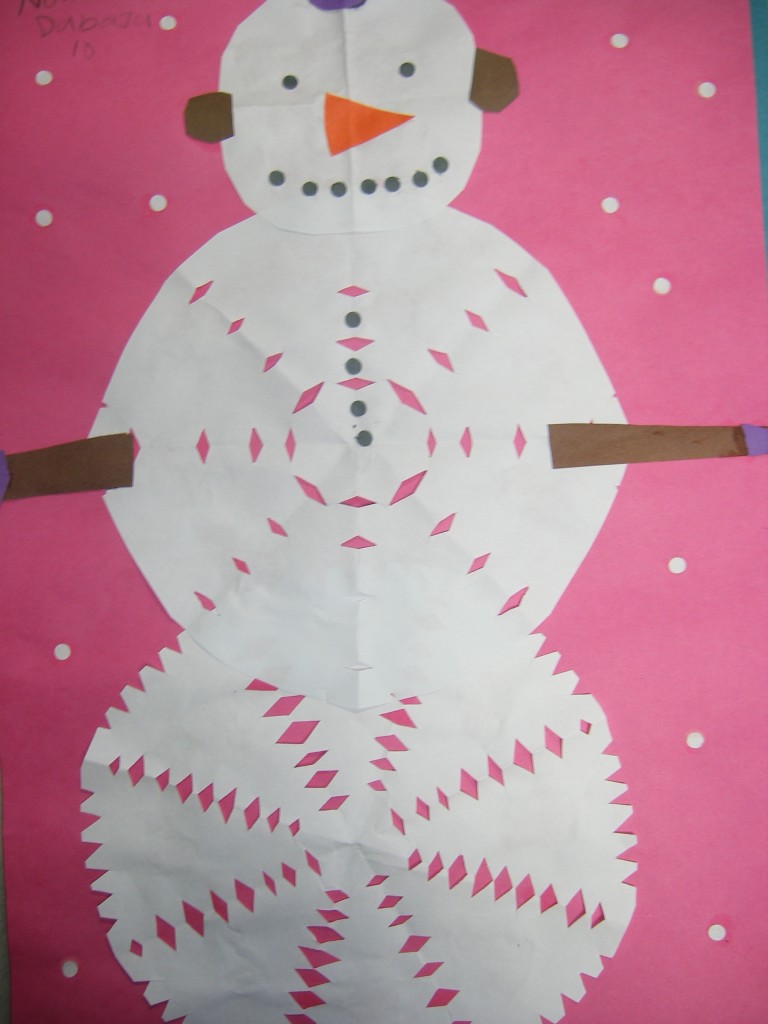 3rd Grade Snowflake Collage | Maples Elementary K-5 Art Mrs. Briggs