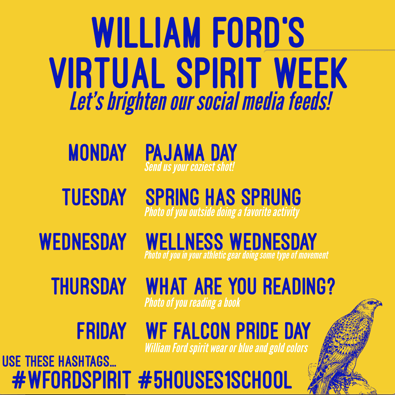 William Ford Virtual Spirit Week! « Ms. Bazzy's Classroom Blog 2020