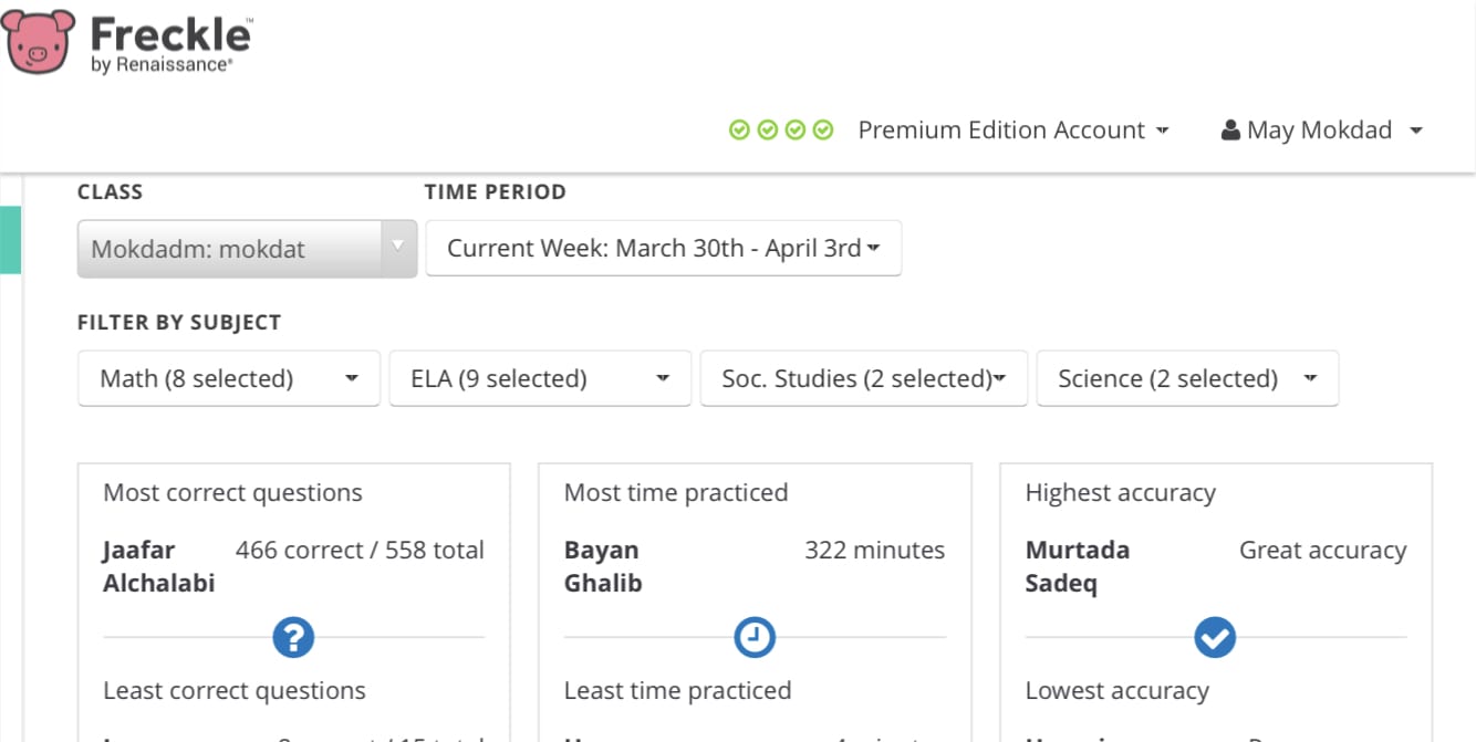 Freckle Report! | Mrs. Mokdad's Blog