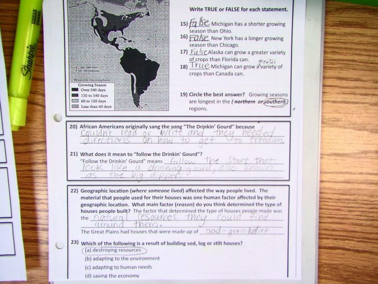Social Studies Unit 3 Study Guide with Answers – Mrs. Brady's 4th grade ...