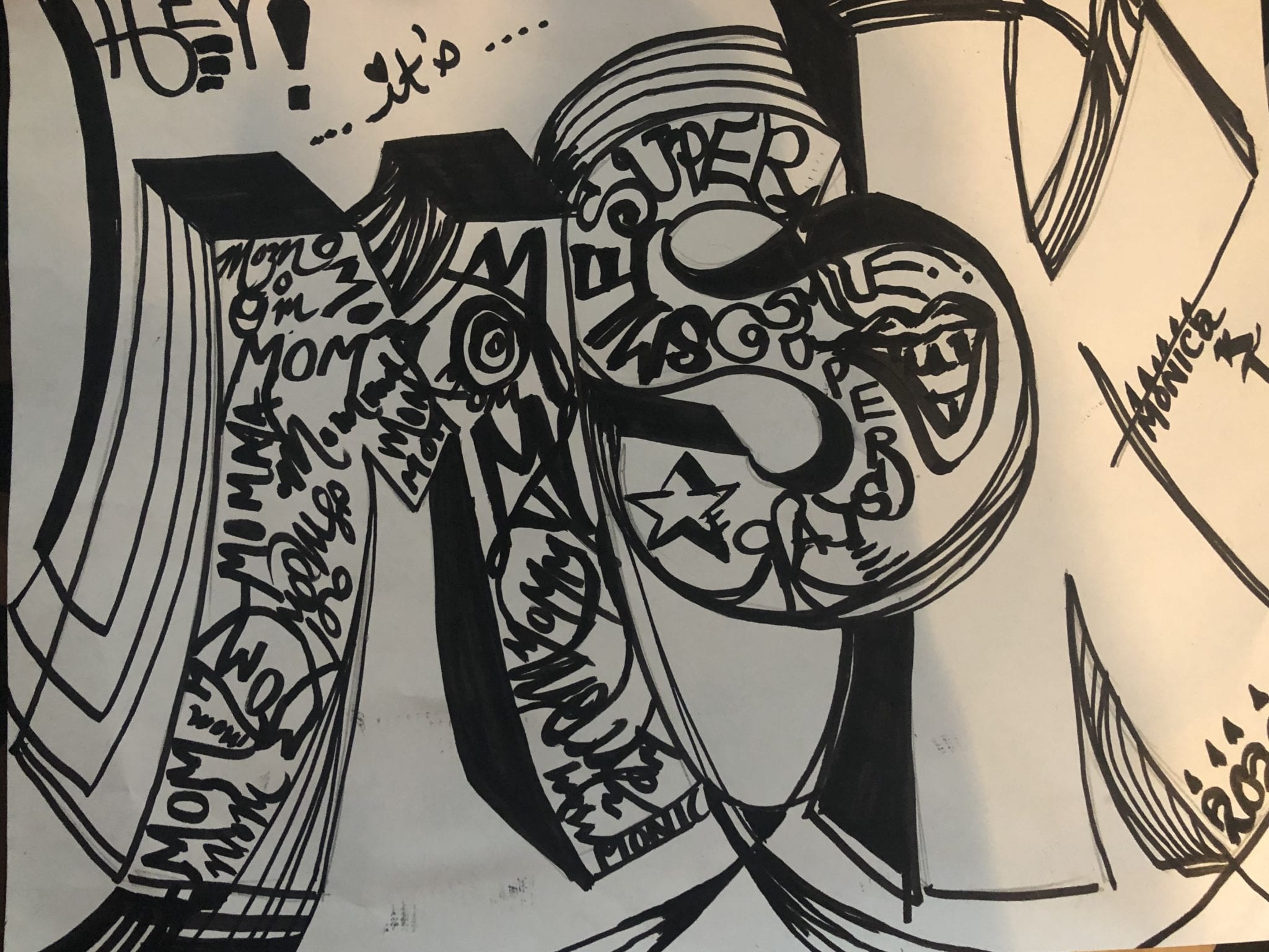 Lettering Name Design – Dearborn High School Art