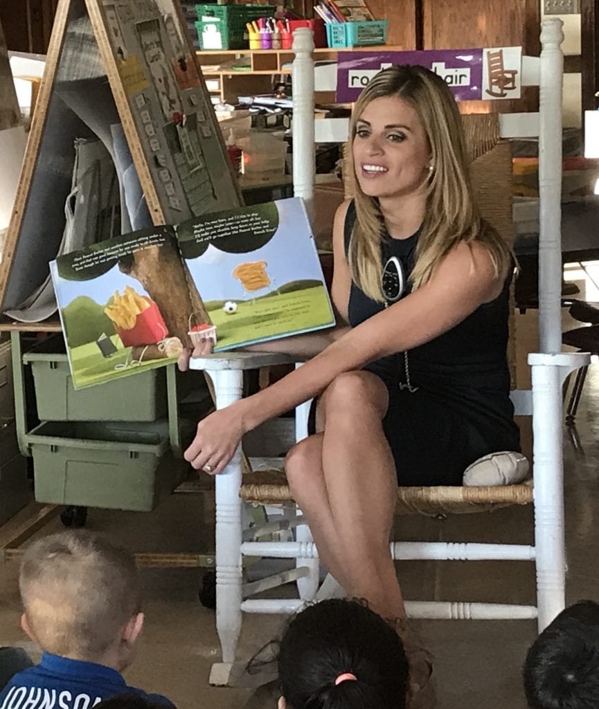 A special guest reader, Ms. Kim Degiulio from the local 4 news station ...