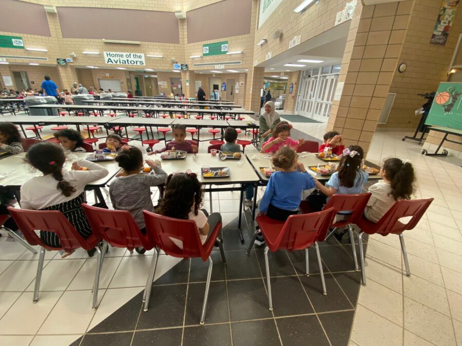 Eating at the cafeteria and playing in the big playground | Mrs. Saleh ...