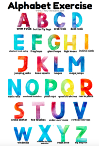 Alphabet Exercise – Alyssa Sanders- Occupational Therapy