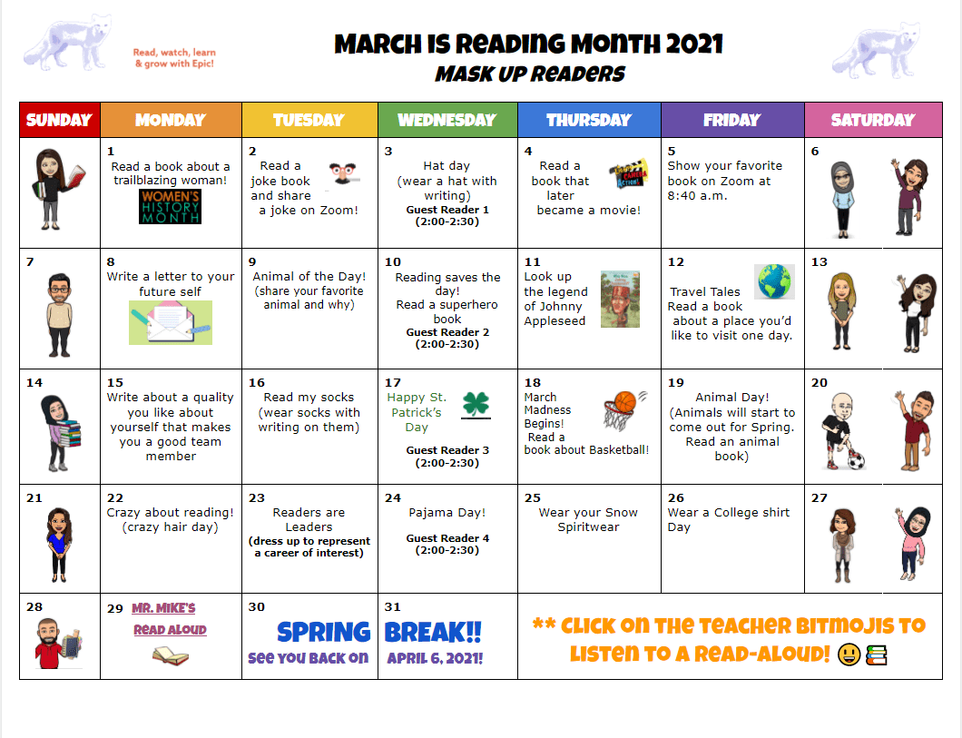 March is Reading Month | Mrs. Slater's Class